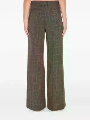 Chloé Tailored Checked Wool Trousers