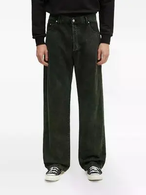 Aries Logo Patch Jeans - Green