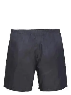 Prada Logo Patch Recycled Nylon Swim Shorts - Blue