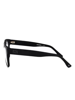 Dsquared2 Icon Rectangle Acetate Frames - Black