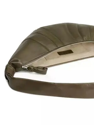 LEMAIRE Medium Croissant Panelled Shoulder Bag - Brown