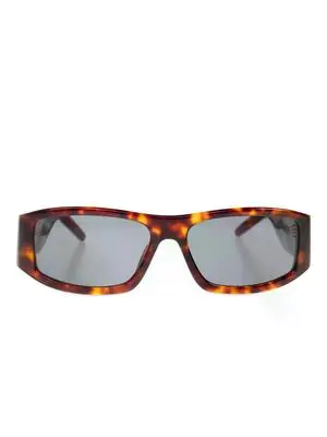 Casablanca Rectangle Tortoiseshell Sunglasses - Brown
