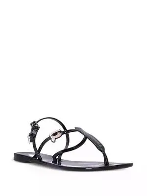 Karl Lagerfeld Ikonik Karl Nft Patent-finish Sandals