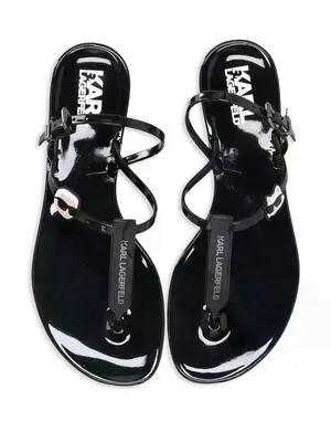 Karl Lagerfeld Ikonik Karl Nft Patent-finish Sandals