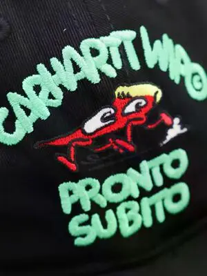 Carhartt Work In Progress Embroidered-logo Baseball Cap - Black