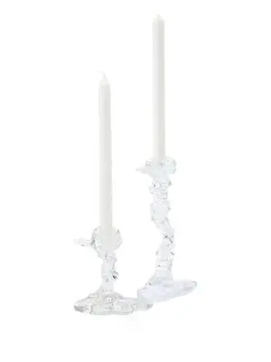 POLSPOTTEN Drip Glass Candle Holder - Neutrals