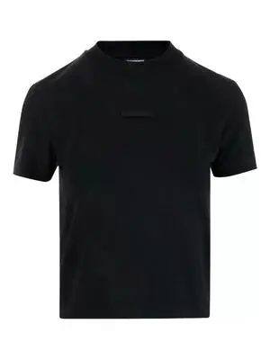 Jacquemus Gros Grain Logo Detail Crewneck T-shirt - Black