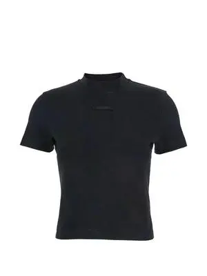 Jacquemus Gros Grain Logo Detail Crewneck T-shirt - Black
