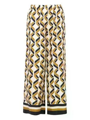 ERES Geometric Print Wide-leg Trousers - Multicolour