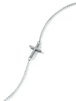 Mateo Sterling Diamond Cross Bracelet