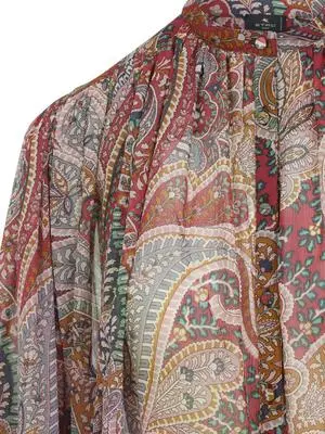 Etro Paisley Print High-neck Blouse