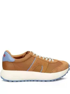Camper Pelotas Leather And Suede Panelled Lace-up Sneakers - Brown