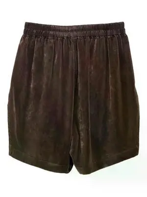 Rick Owens Velvet Side-split Shorts