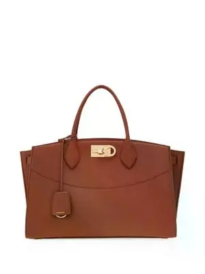 FERRAGAMO Studio Soft Tote Bag - Brown