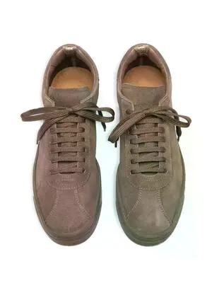 Officine Creative Karma Lace-up Suede Trainers - Brown