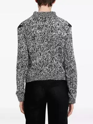 Giambattista Valli High Neck Macramé Embellished Sweater