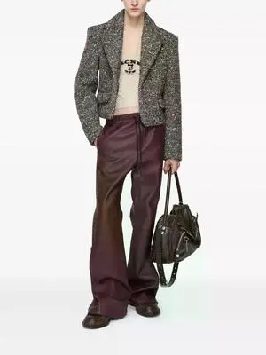 Acne Studios Drawstring Leather Trousers - Red