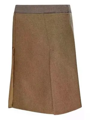 Sportmax Checked Waistband Midi Skirt