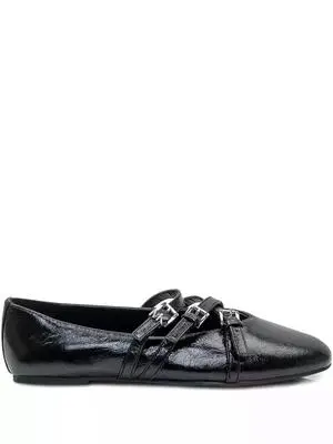 Michael Kors Buckle-detail Ballet Flats - Black