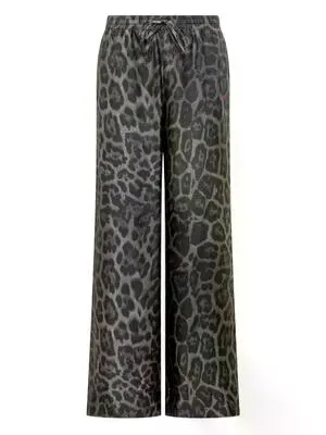 Stella McCartney Leopard-print Drawstring Trousers - Black