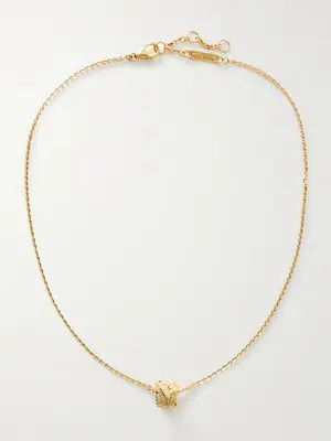Bottega Veneta Plated Crystal Necklace
