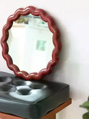 &K AMSTERDAM Zigzag Round Mirror