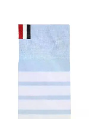 Thom Browne Mid-calf Socks With Stripe Detailing - Blue