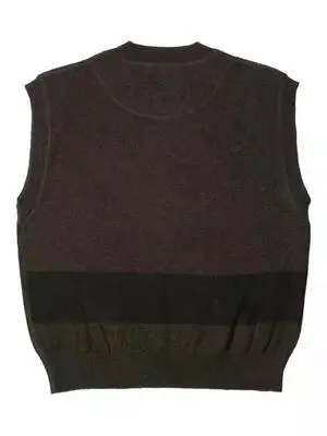 MARGARET HOWELL Sleeveless Sweater With Stripe Detail