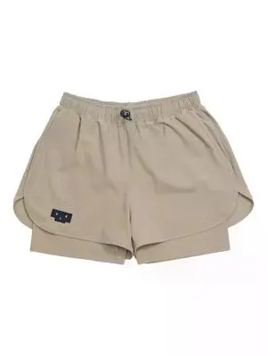 UNNA Logo Patch Shorts - Neutrals