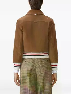 Thom Browne Corduroy Zip-up Jacket With Ribbed Trims