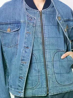 REJINA PYO Wells Layered Denim Bomber Jacket