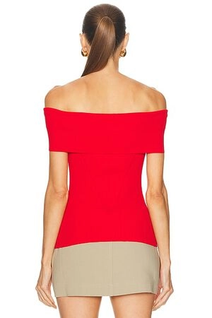 Givenchy Off-the-shoulder Knit Top - Vermillon