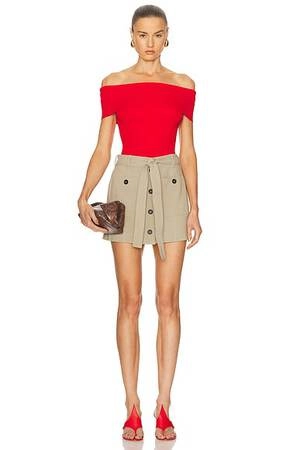 Givenchy Off-the-shoulder Knit Top - Vermillon