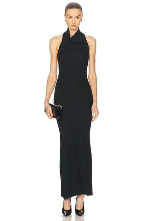 Brandon Maxwell India Halter Dress - Black