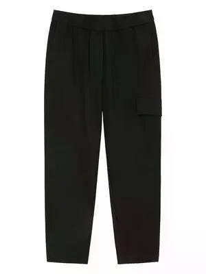 Marc O'polo Elasticated Waist Trousers With Flap Pocket - Black