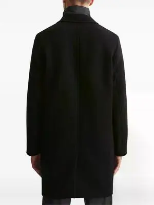 Marc O'polo Single-breasted Wool Coat With Detachable Puffer Lining