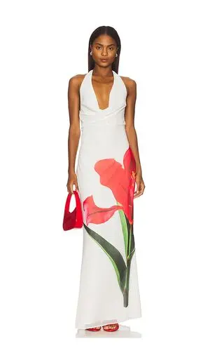 MORE TO COME Shelby Halter Maxi Dress - White