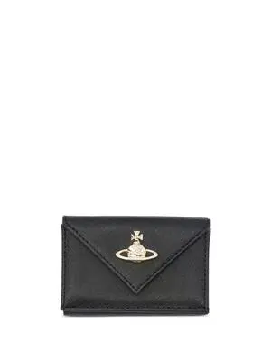 VIVIENNE WESTWOOD Envelope Leather Wallet - Black