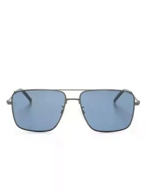 Tommy Hilfiger Pilot Frame Sunglasses With Blue Tinted Lenses - Silver