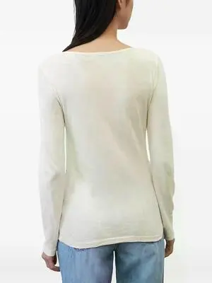 Marc O'polo Long-sleeve Scoop Neck Top - Neutrals