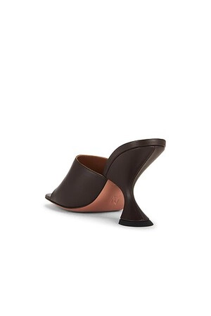 Amina Muaddi Taylor Sculptural Heel Mules - Coffee