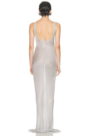 PRISCAVERA Scoop Neck Maille Dress