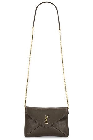 Saint Laurent Small Pouch On Chain - Light Musk