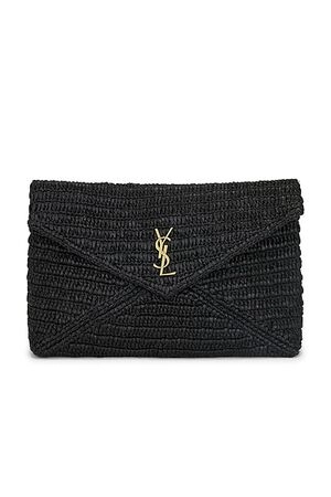 Saint Laurent Raffia Clutches