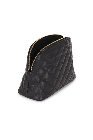 Saint Laurent Quilted Cosmetic Pouch With Gold-tone Hardware