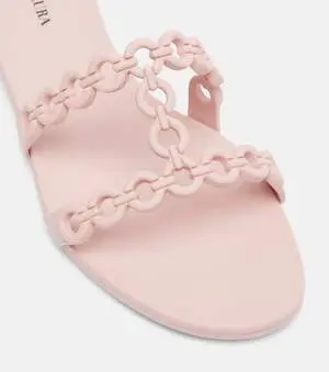 AQUAZZURA Infinity Chain Jelly Slides - Pink