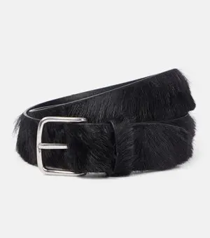 THE ROW Effi Calf Hair Belt - Black