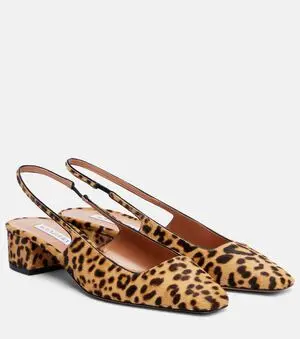 AQUAZZURA Aquazzura Ginza Calf Hair Slingback Pumps Multicoloured