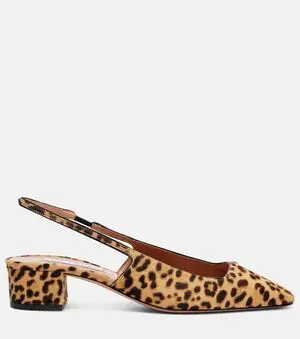 AQUAZZURA Ginza Calf Hair Slingback Pumps - Multicoloured
