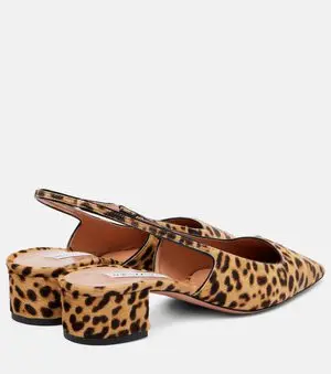 AQUAZZURA Ginza Calf Hair Slingback Pumps - Multicoloured